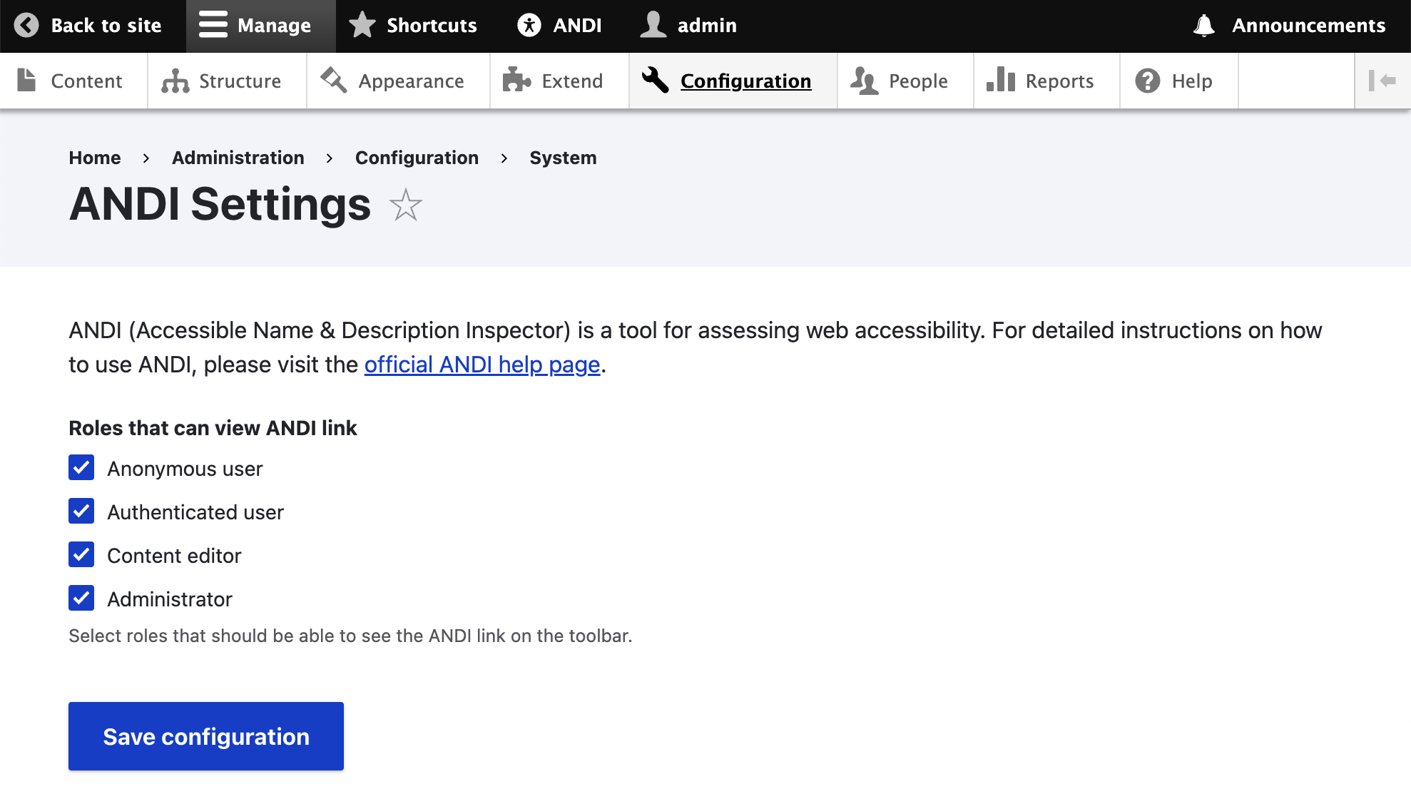 ANDI for Drupal | Drupal.org